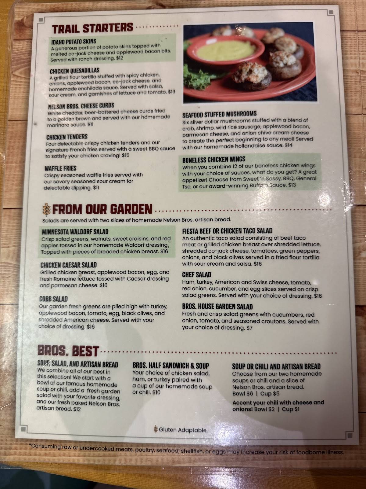 Menu at Nelson Bros. Restaurant & Bakery, Clearwater, 950 MN-24