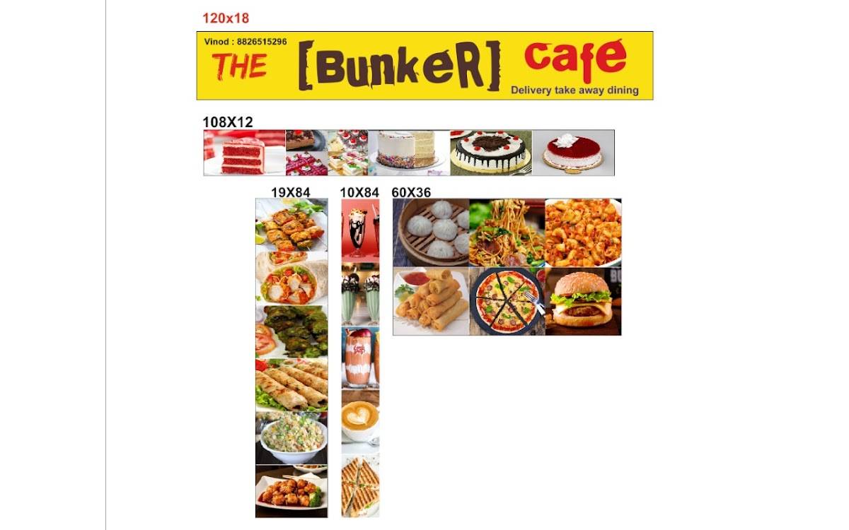 Menu at Bunker Cafe, New Delhi