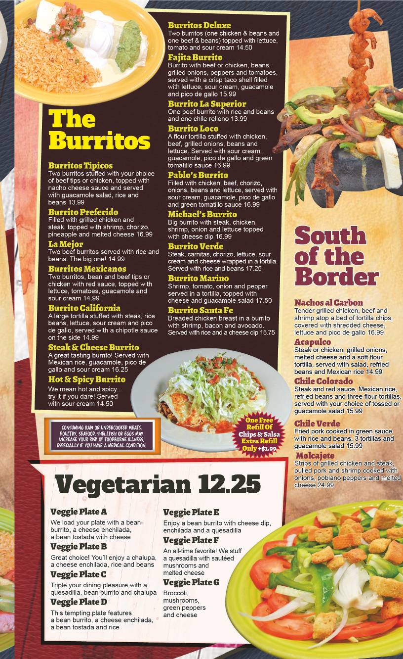 Menu at DON FELIPE #3 BAR AND GRILL, New Lothrop