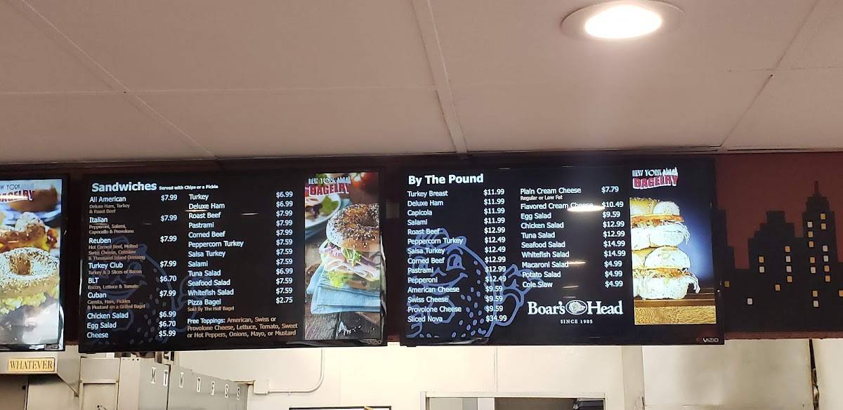 Menu at New York Bagelry restaurant, West Lawn, Penn Ave