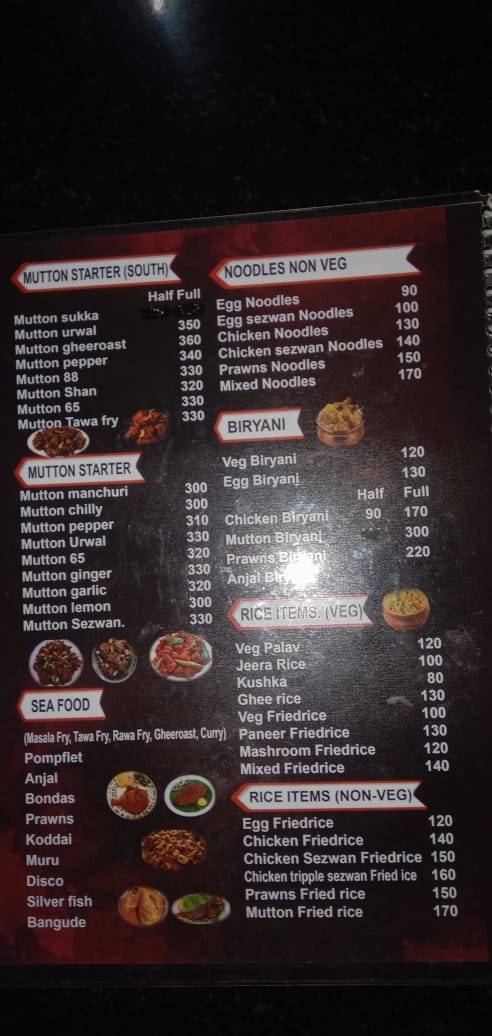 Menu at New silver veg & non-veg seafood family restaurant, Bantwal