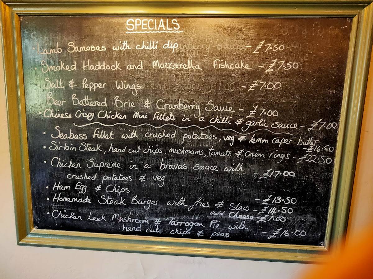 Menu at The Hand & Dagger Inn pub & bar, Clifton