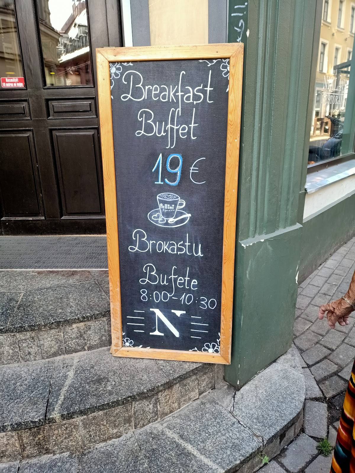 Menu at Niklāvs restaurant, Riga