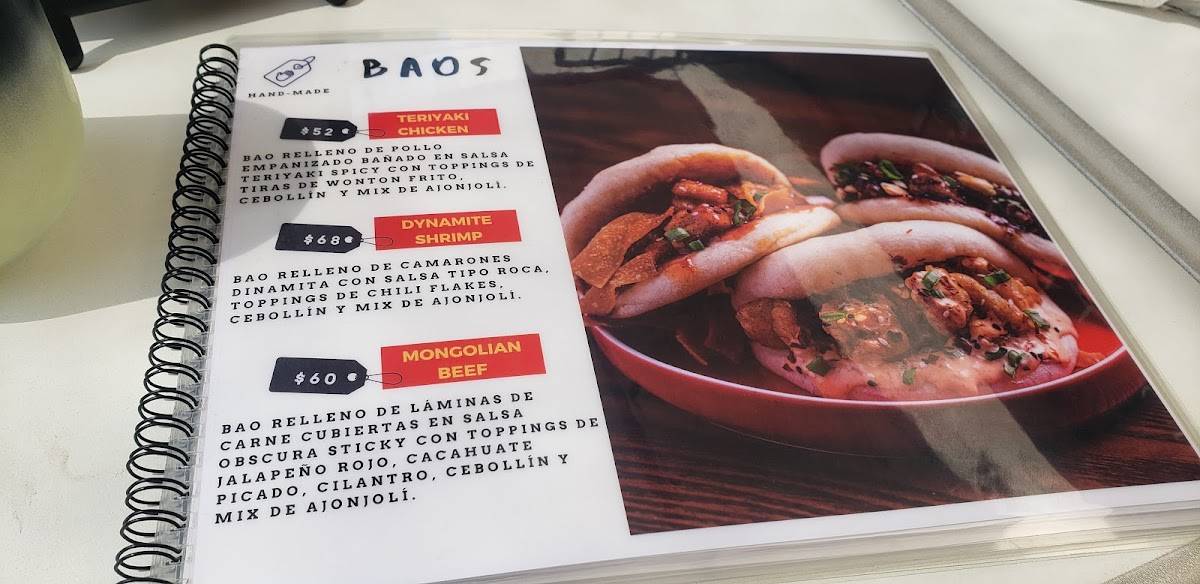 Carta del restaurante Nooda Obispado, Monterrey