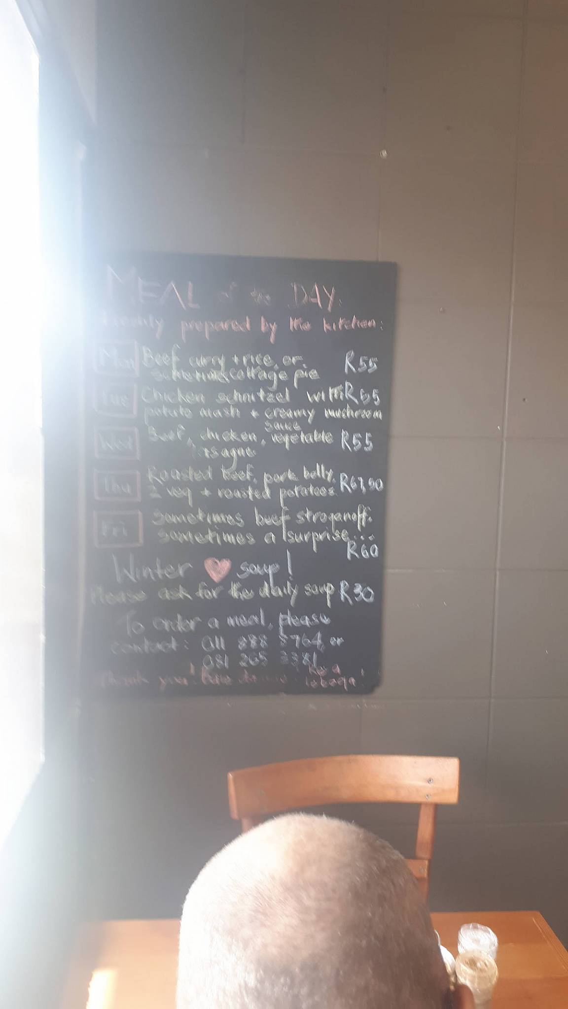 Menu at Not Bread Alone restaurant, Randburg, 286 Acacia Rd