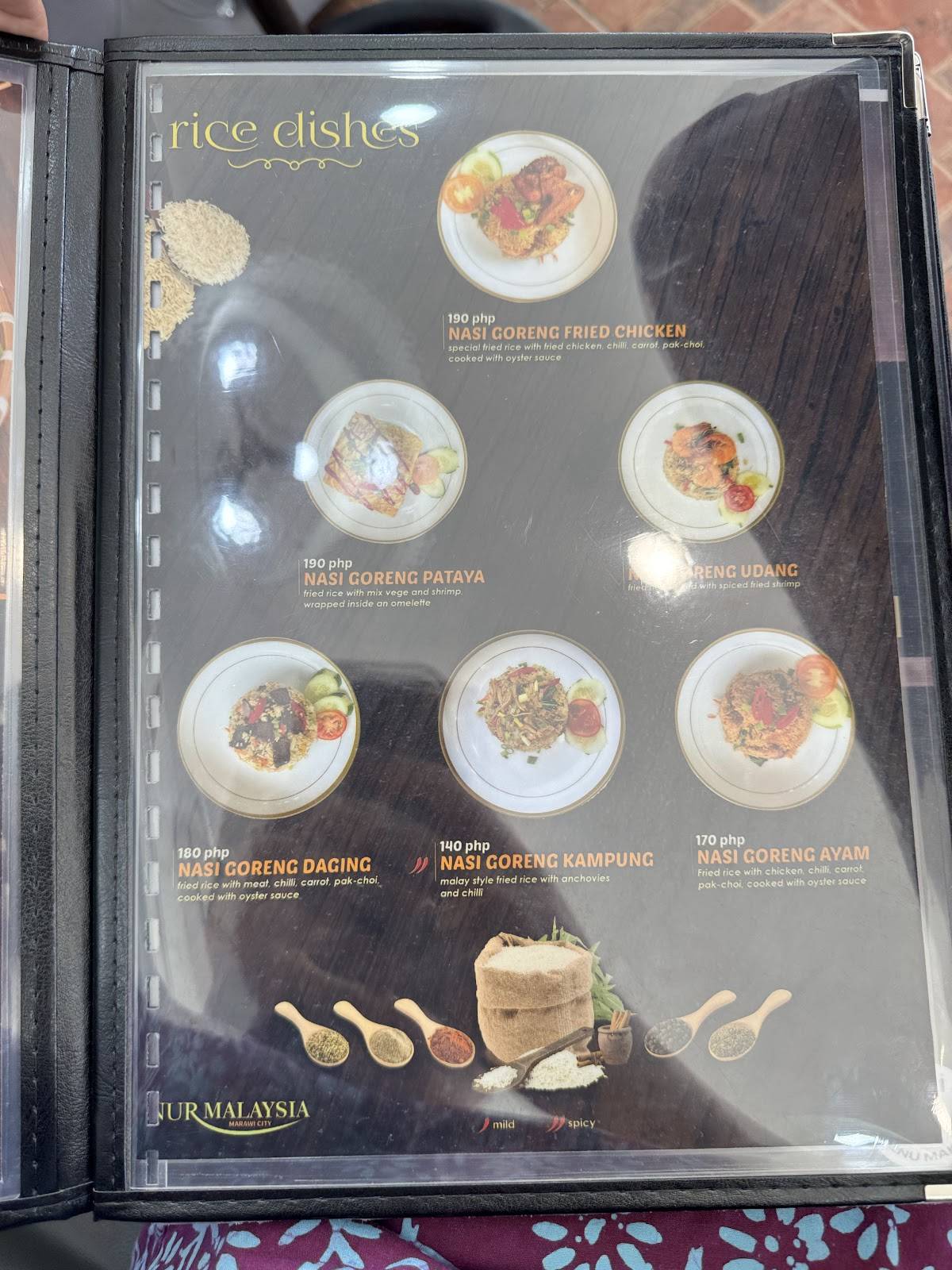 Menu at Nur Malaysia Corner Marawi City @ DROPITEA cafe, Marawi City