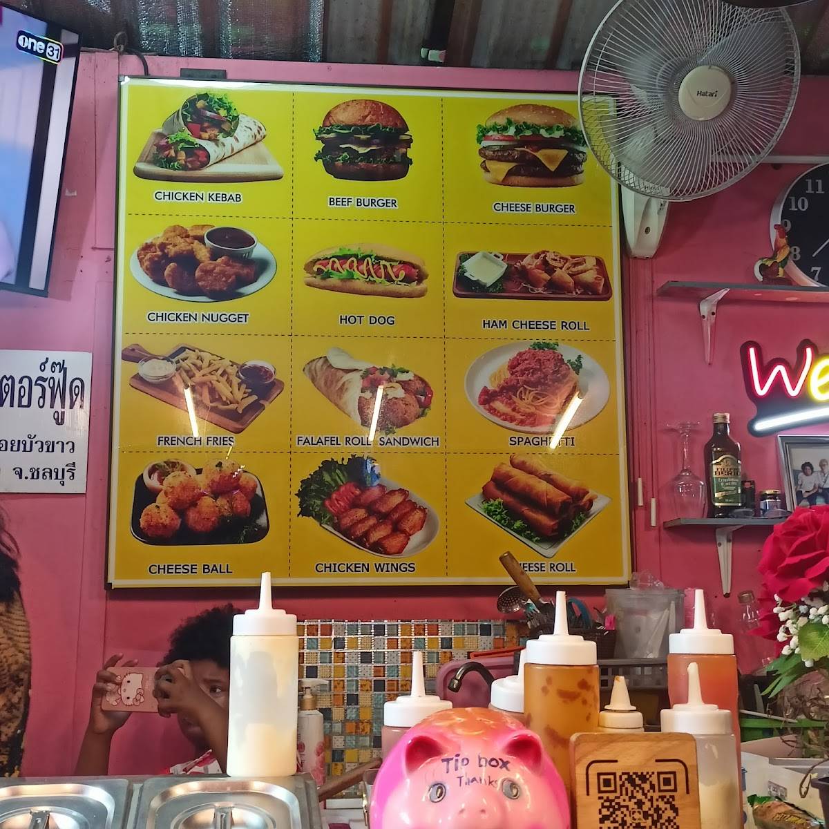 Menu at OK Doner Kebab restaurant, Pattaya City