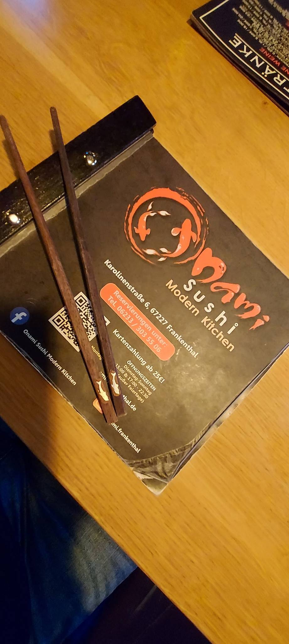 Menu at ONAMI Sushi Modern Kitchen restaurant, Frankenthal