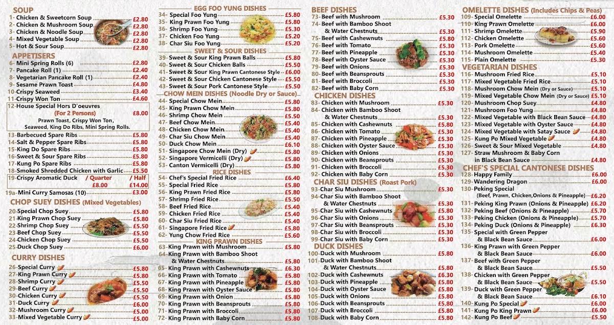 Menu at Ocean City restaurant, North Wingfield