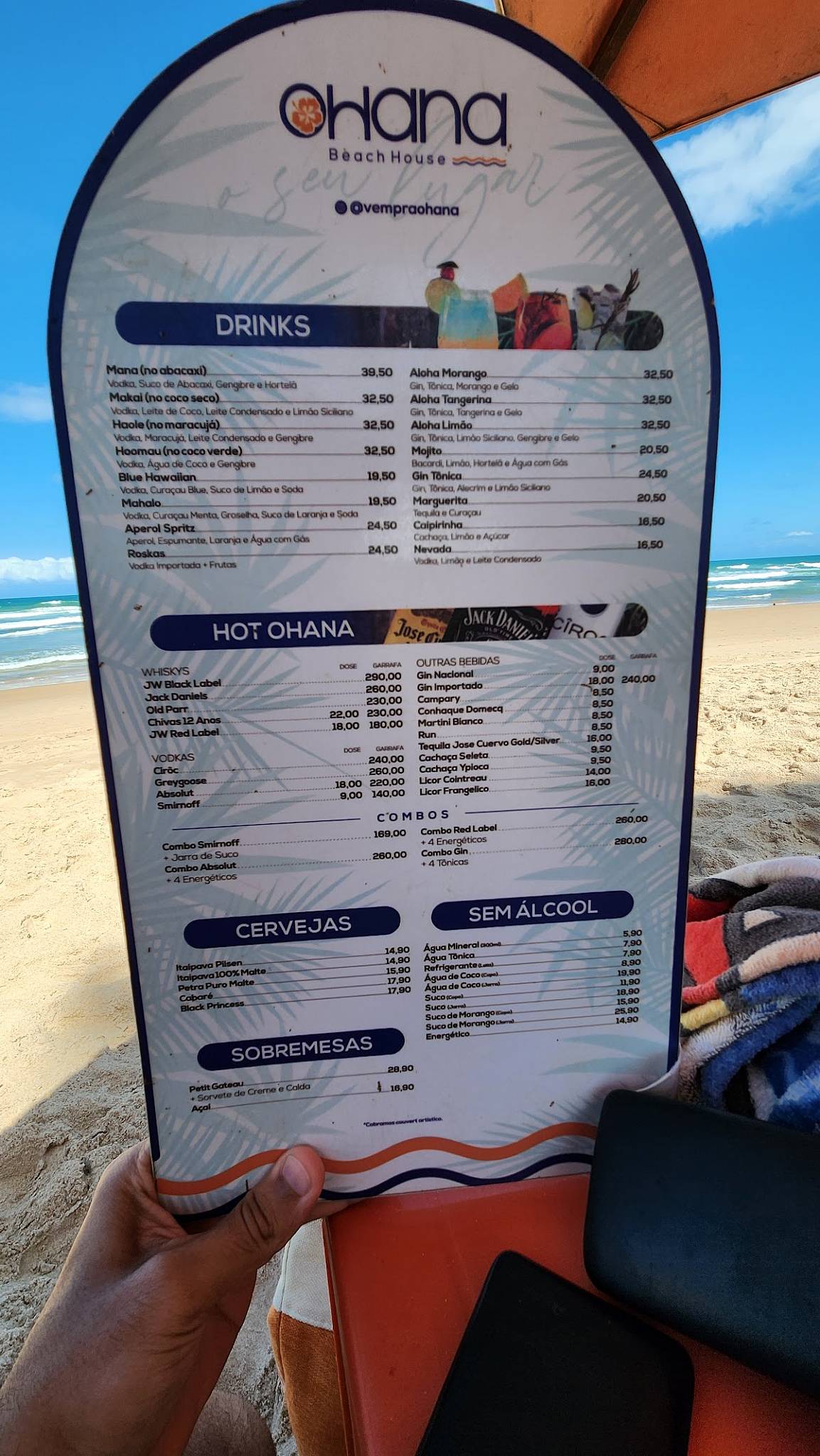 Menu em Ohana Beach House pub & Bar, Salvador