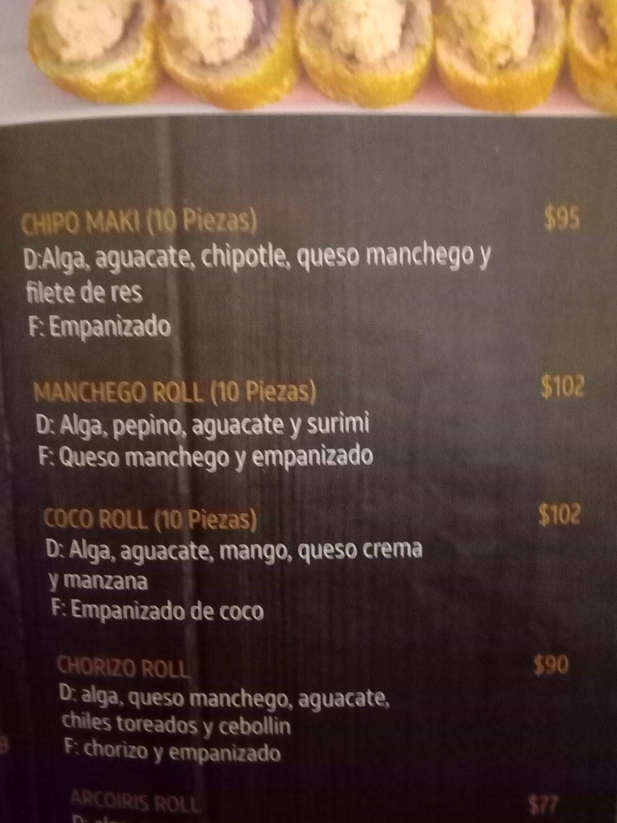 Carta del restaurante Okashi Sushi & Buffet, Heroica Puebla del Zaragoza