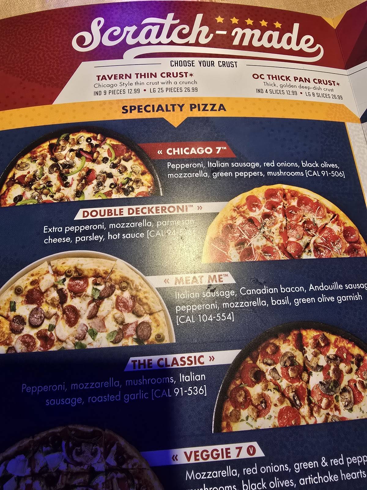 Menu at Old Chicago Pizza + Taproom pub & bar, Clarksville