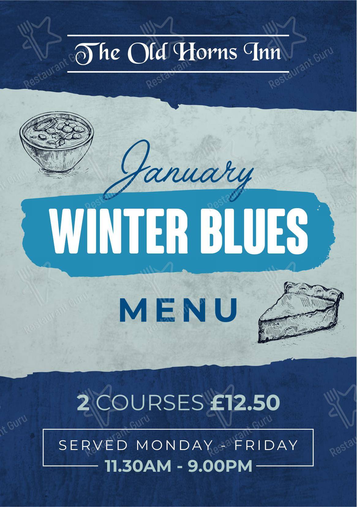 Menu at Old Horns Inn pub & bar, Sheffield