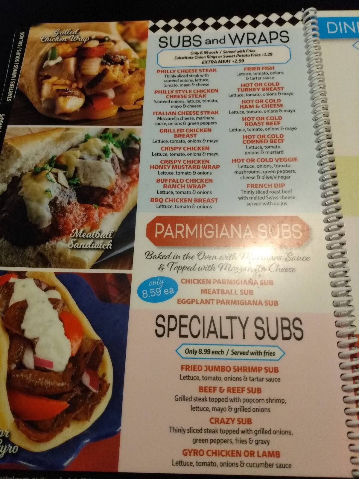 Menu at Old Time Diner restaurant, Leesburg