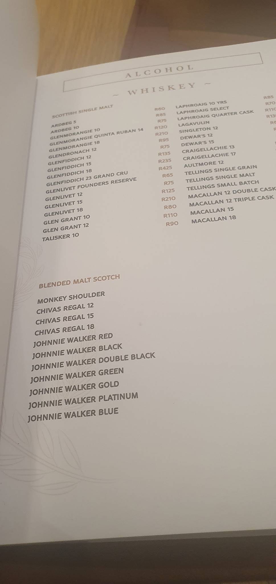 Menu at Olives & Plates Ellipse pub & bar, Midrand
