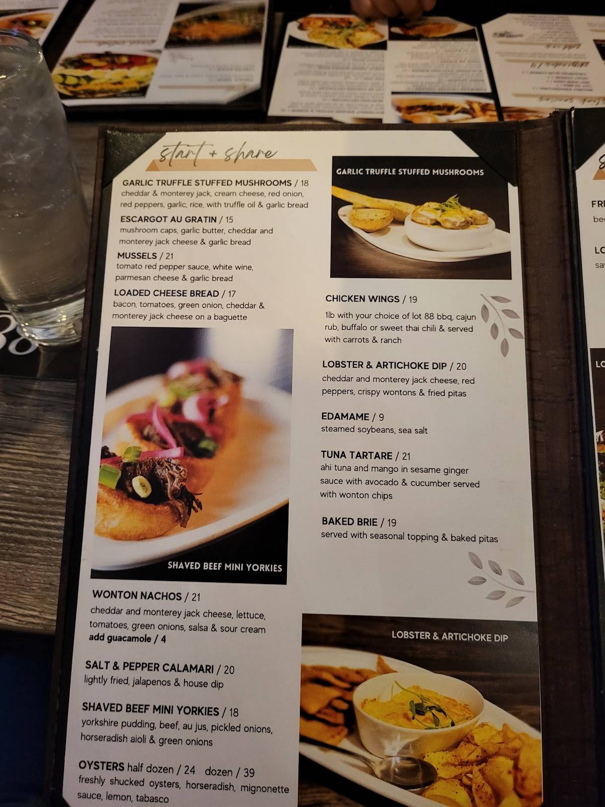 Menu at Lot 88 Steakhouse & Bar, Orillia
