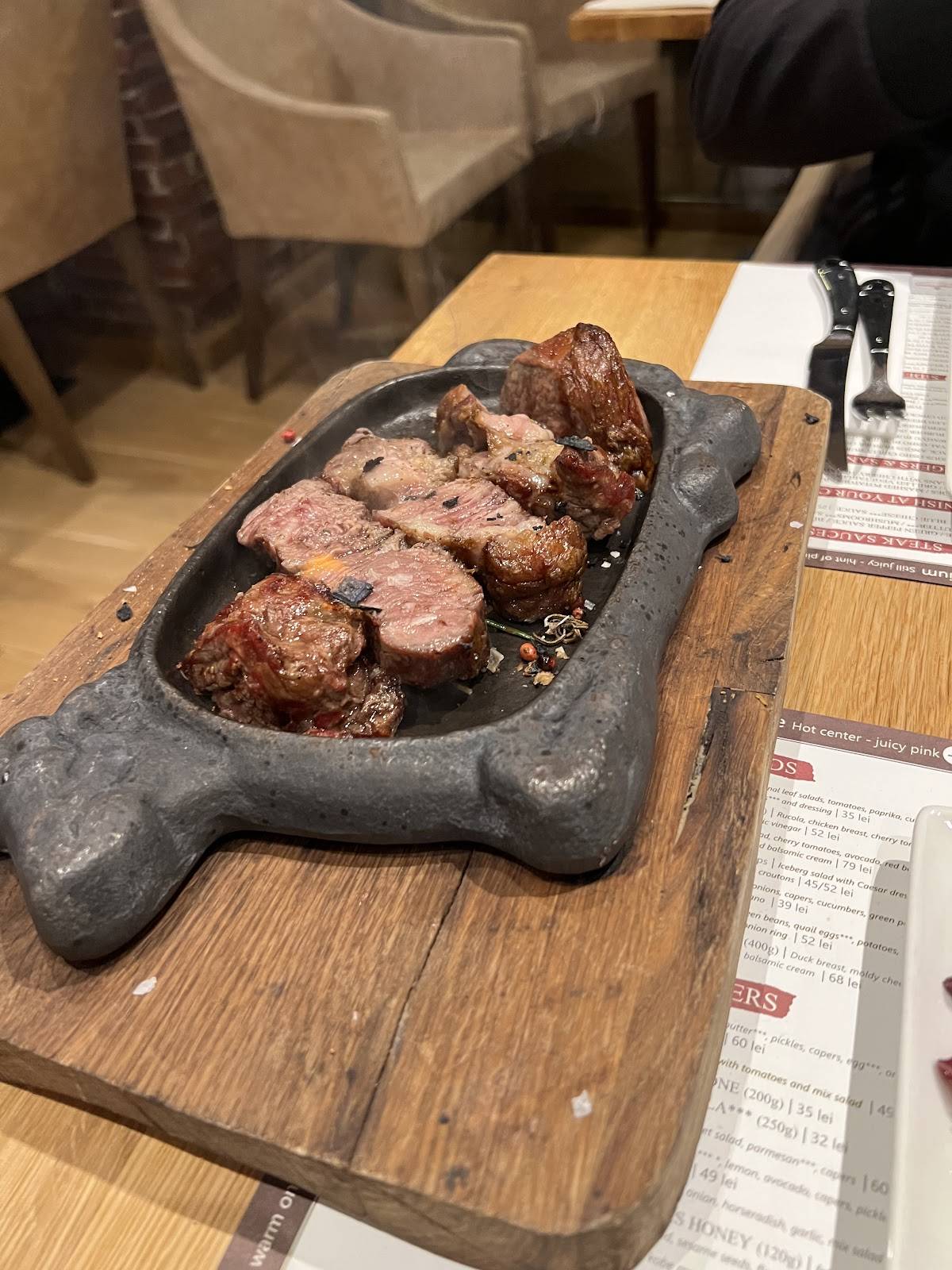 Menu at Osho, Bucharest
