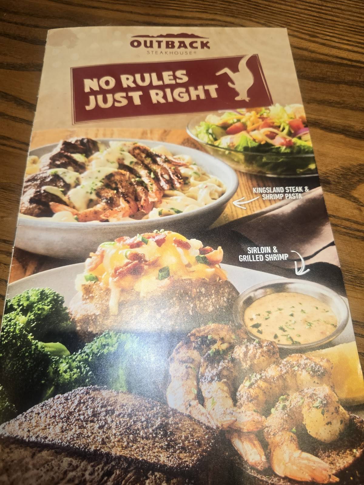 Menu at Outback Steakhouse, Fayetteville