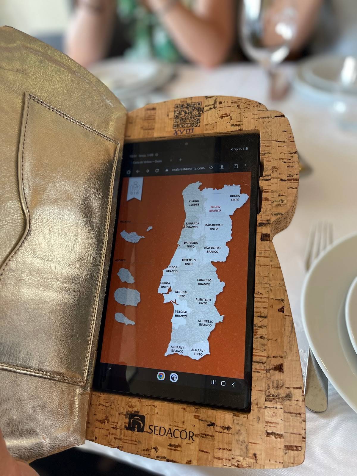 Menu em Oxala restaurante, Ovar