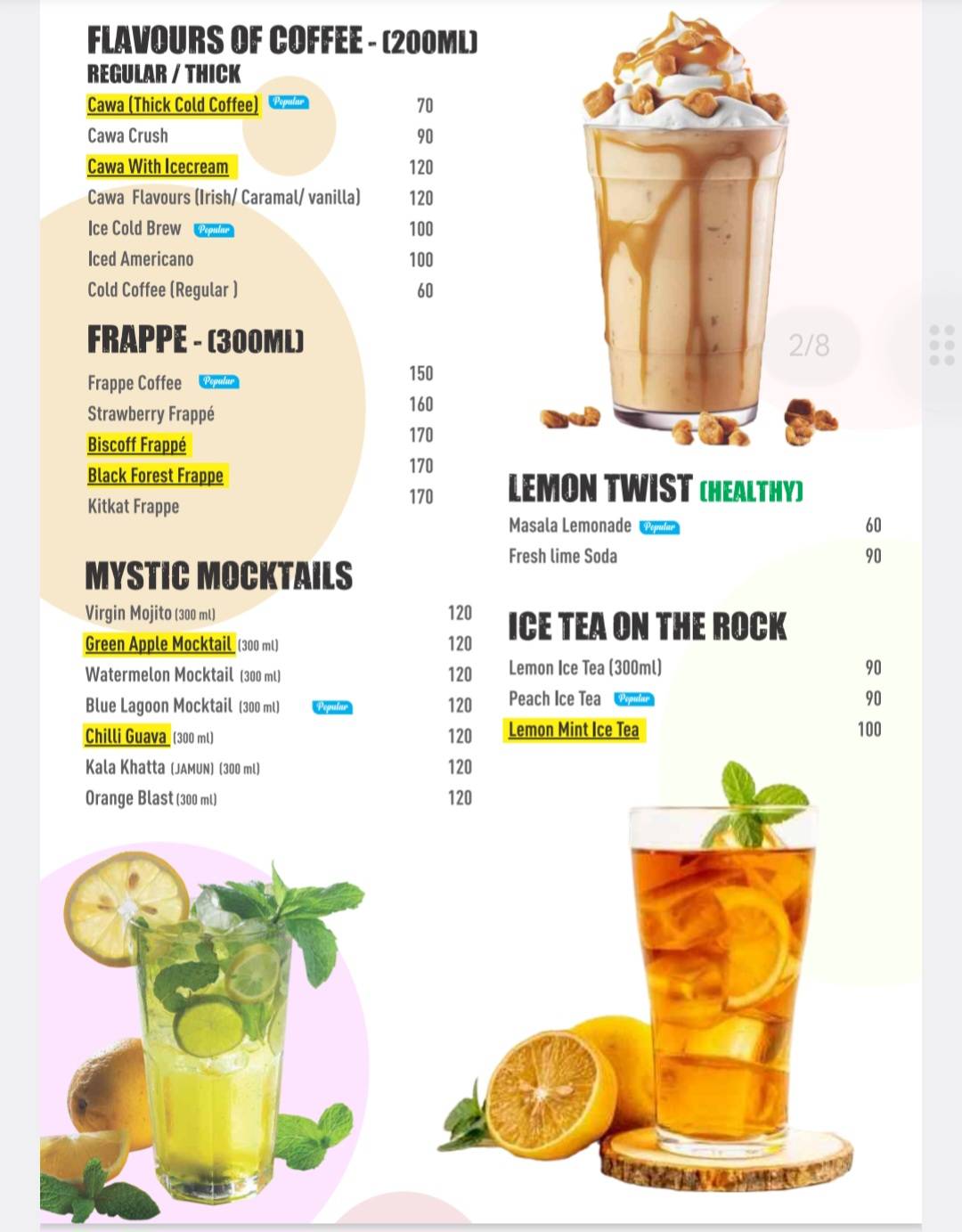 Menu at POKKET CAFE RATNAGIRI, Ratnagiri
