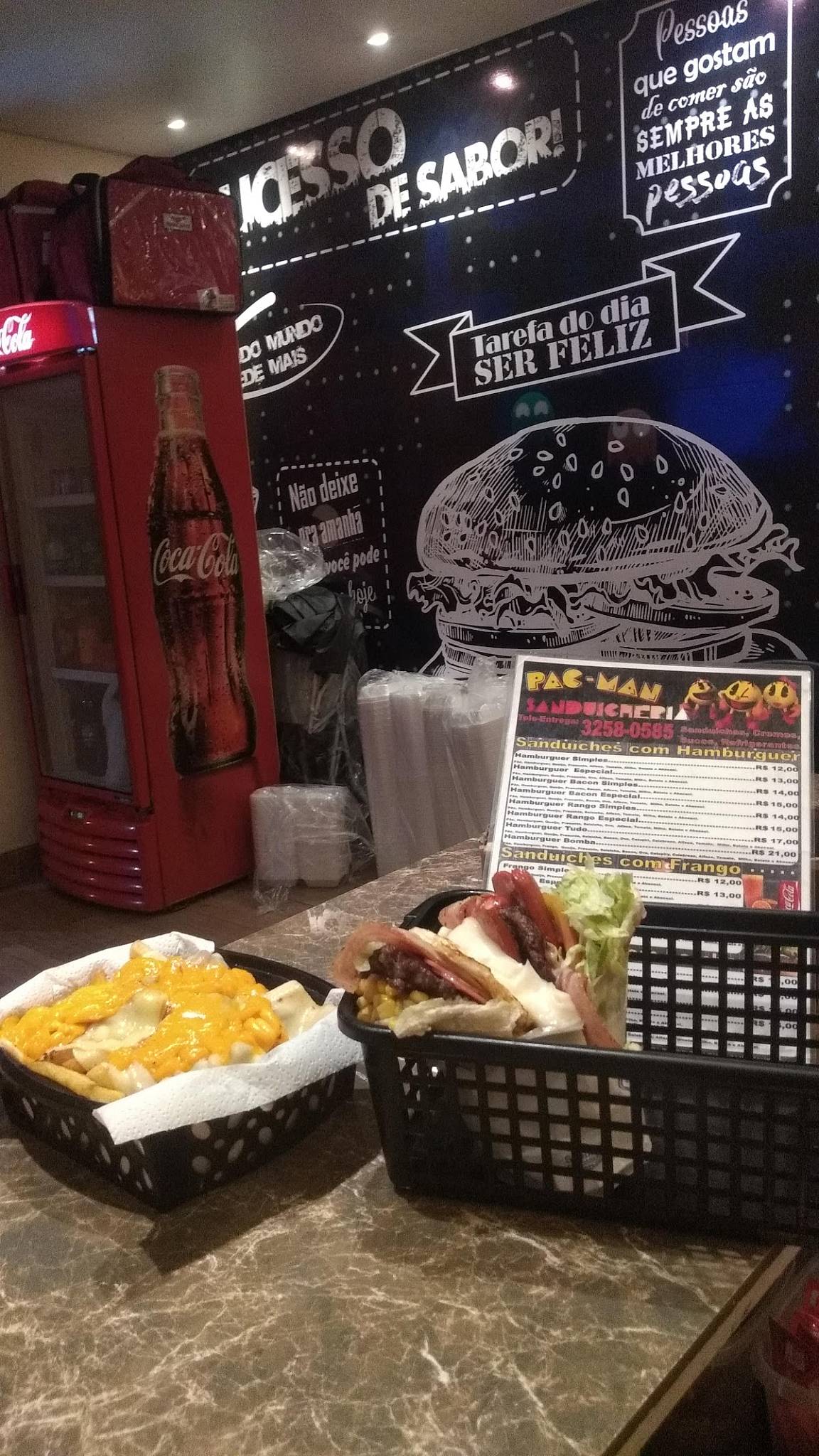 Menu at Pac Man restaurant, Goiânia