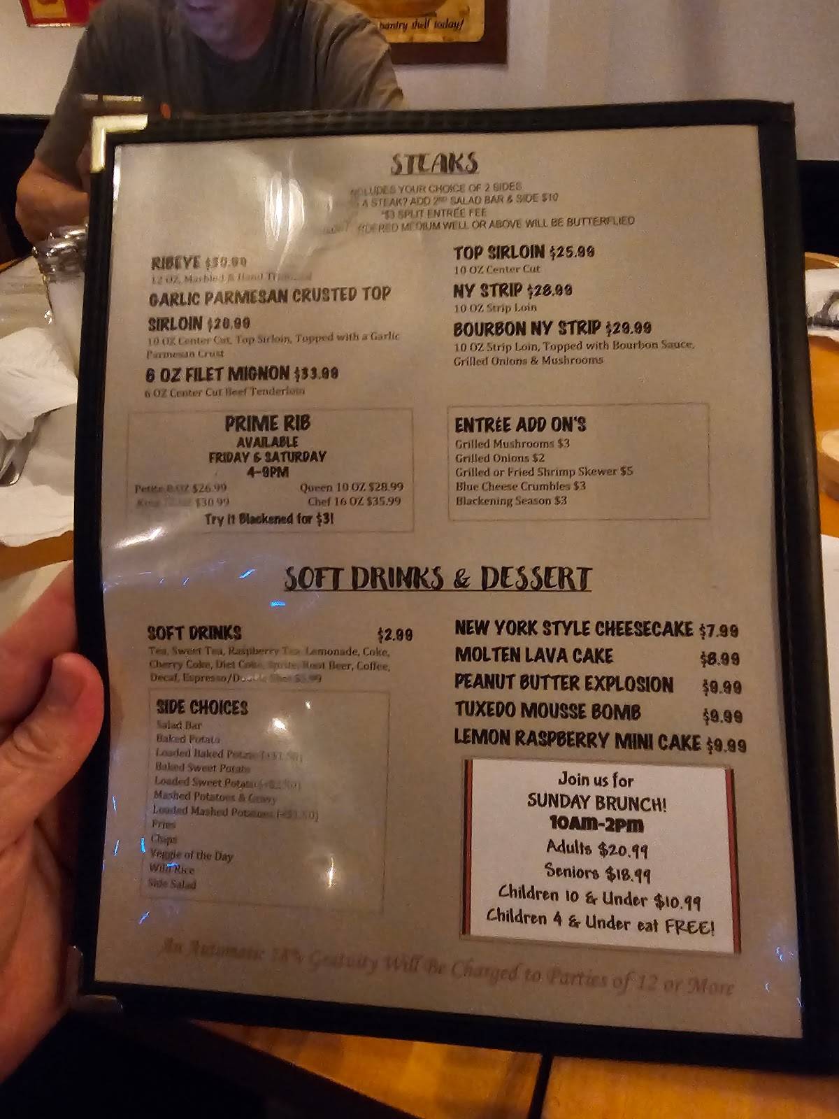 Menu at Packinghouse Dining Restaurant, Galesburg