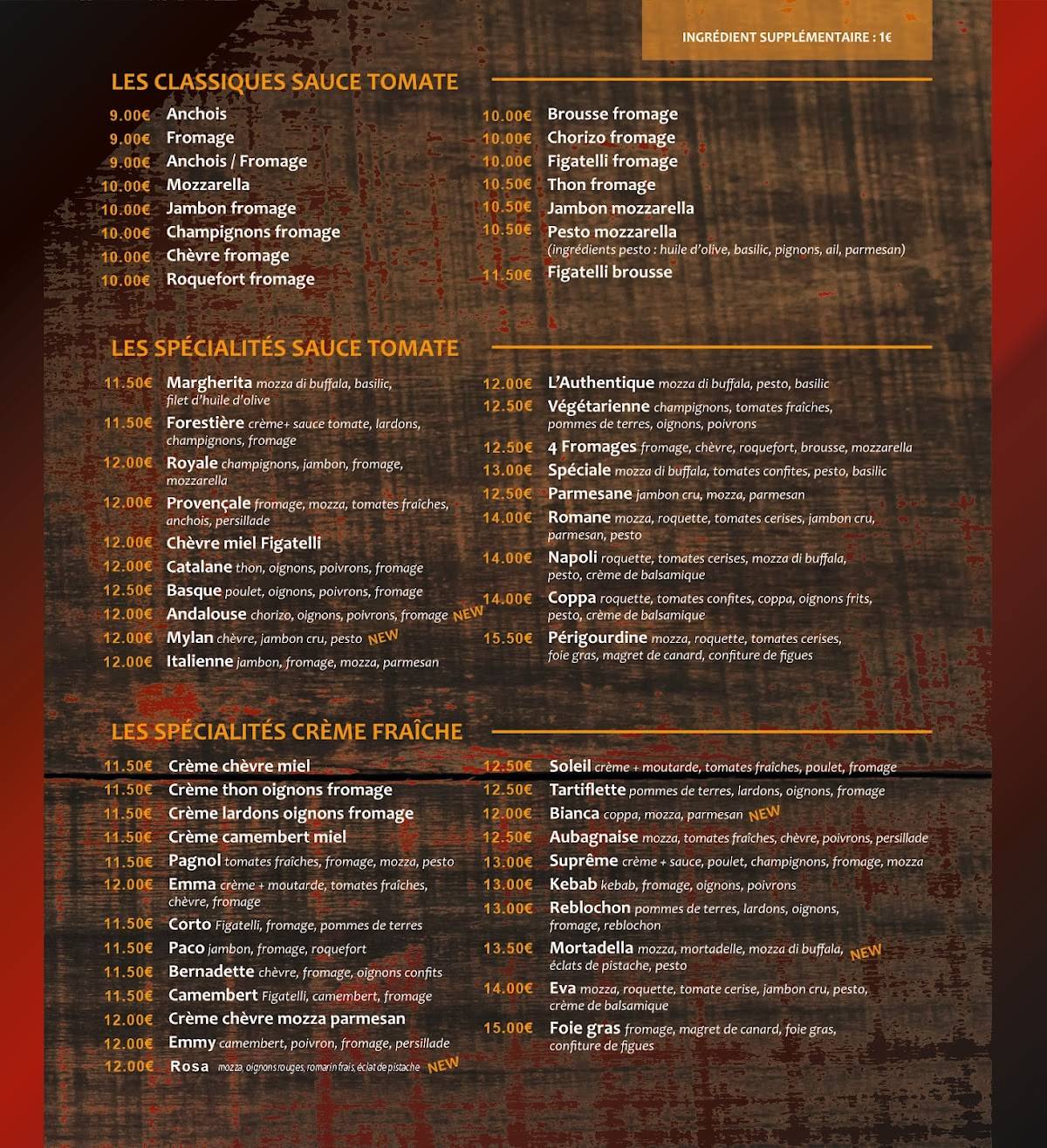 Menu at Paco pizza Aubagne pizzeria Aubagne