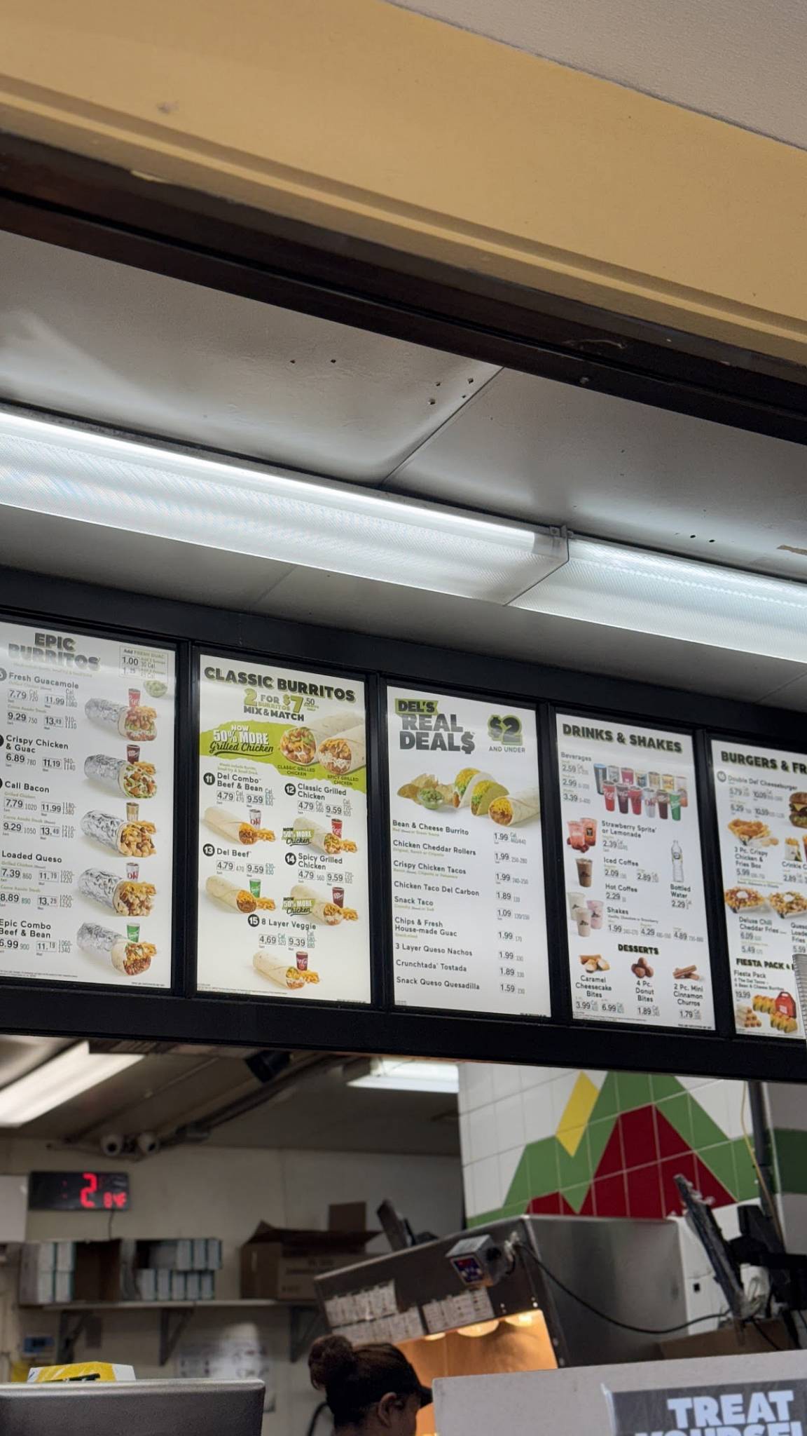 Menu at Del Taco restaurant, Palmdale, 421 W Palmdale Blvd
