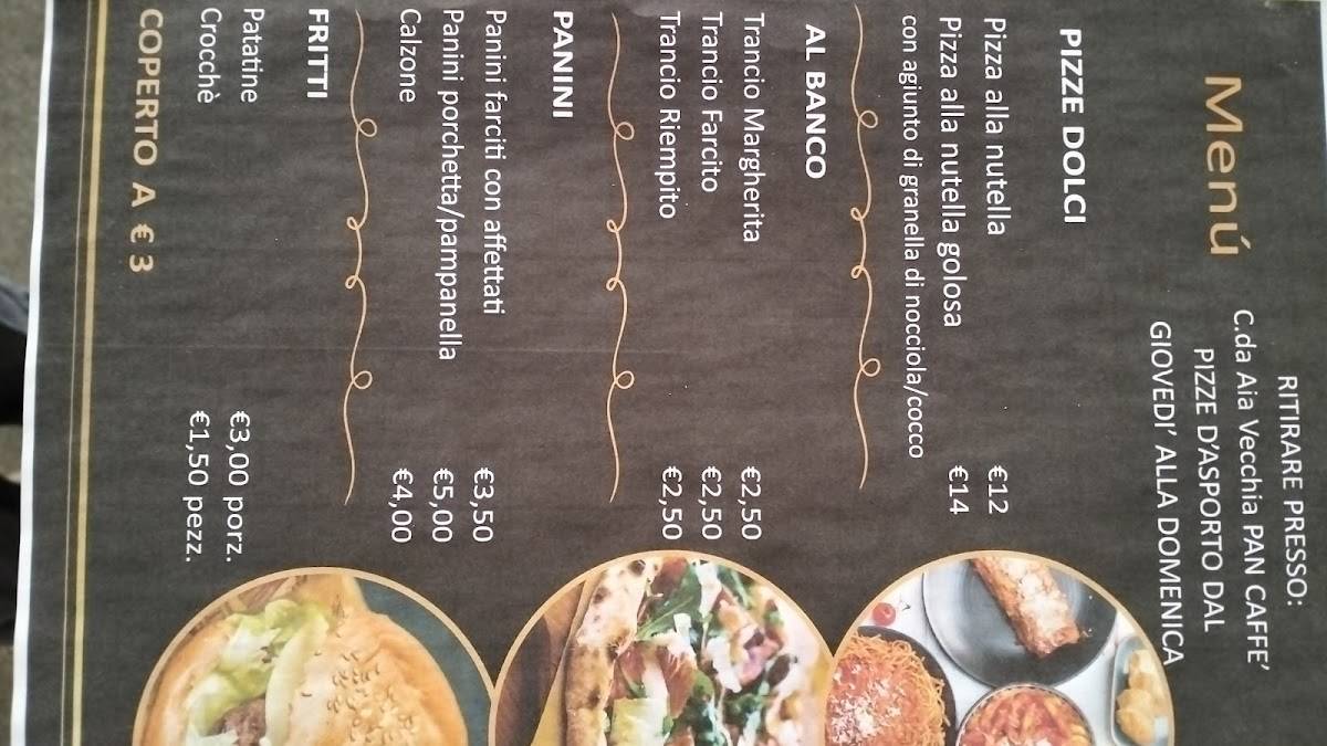 Menu da Pan Caffè dolce&salato, Vinchiaturo