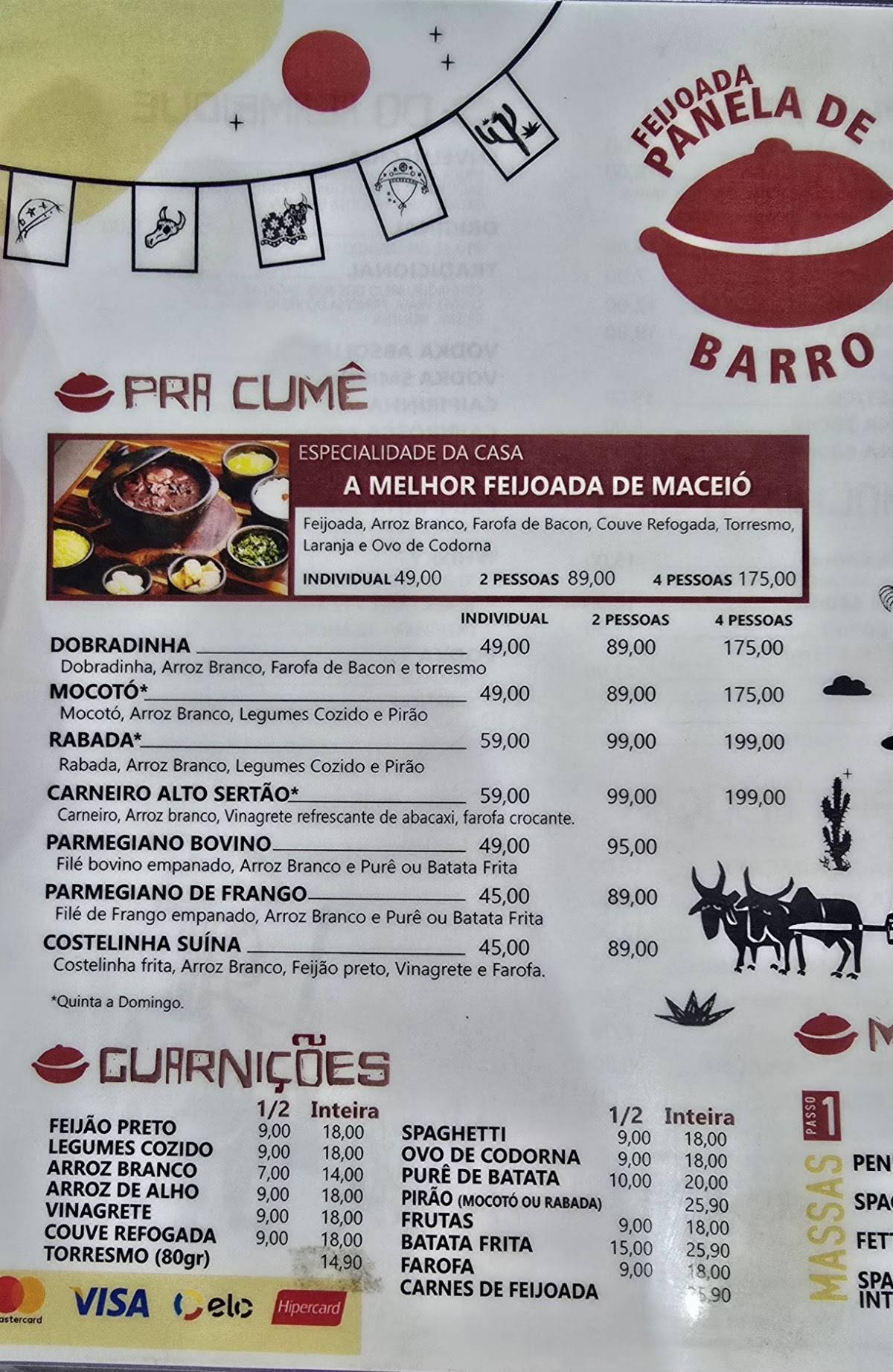 Menu em Feijoada Panela de Barro GastroBar, Maceió