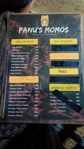 Menu at Panu's Momos Branch 1, Pimpri-Chinchwad