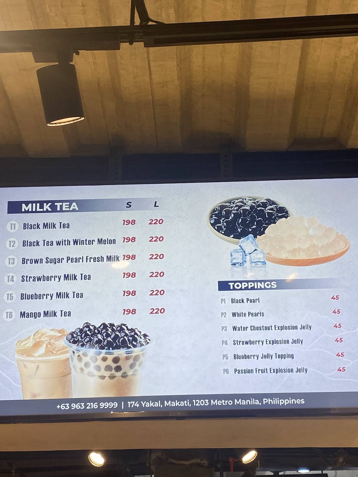 Menu at Pao Cafe, Makati
