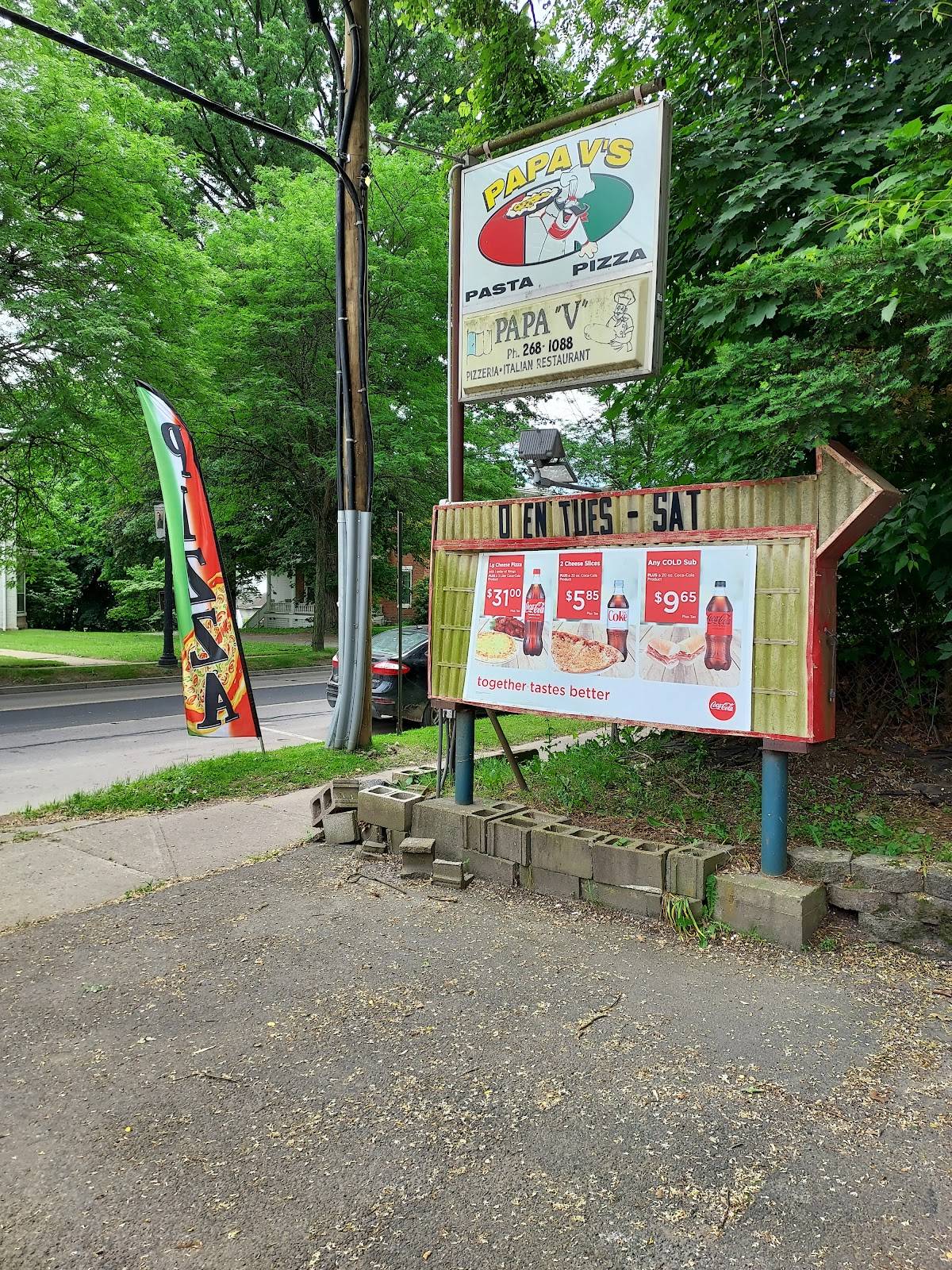 Menu at Papa V pizzeria, Towanda