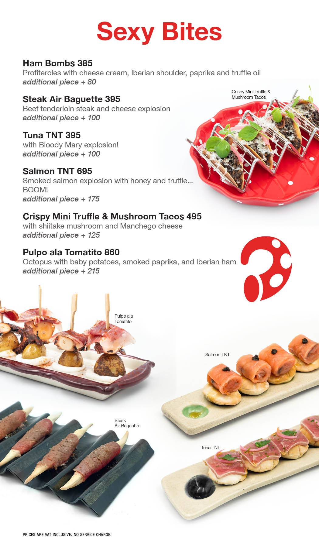 Menu at Tomatito Sexy Tapas Bar, Taguig