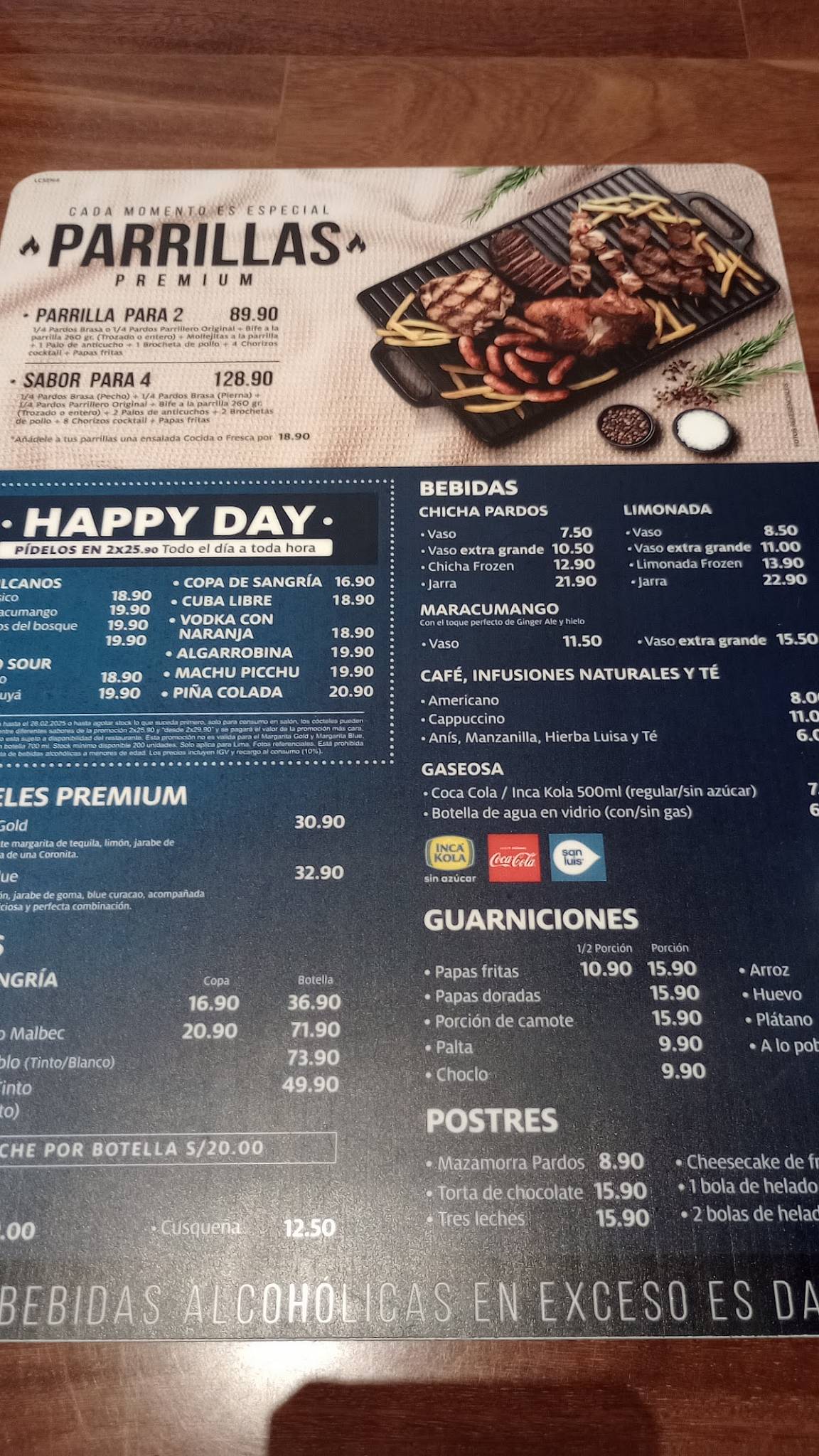 Carta del restaurante Pardos Chicken Puruchuco, Ate, Av. Javier Prado ...