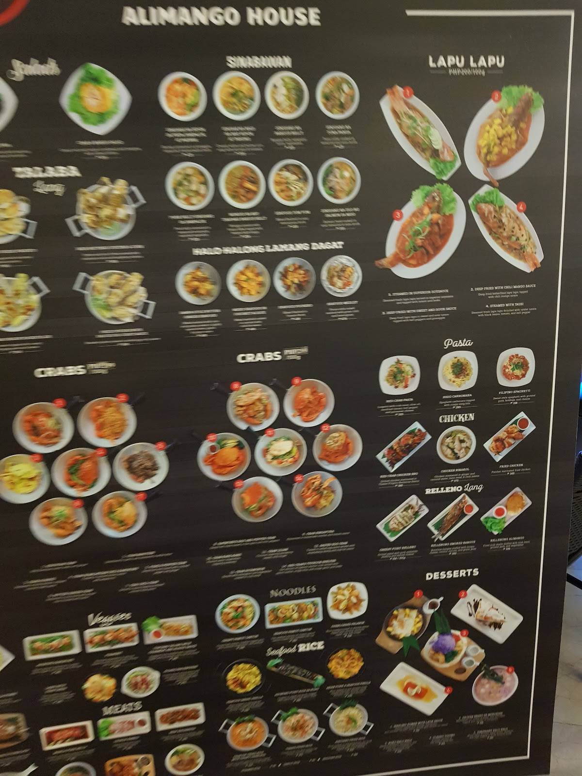 Menu at The Red Crab Alimango House - Newport Mall restaurant, Pasay