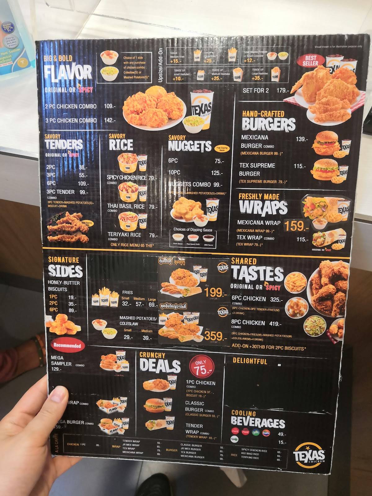 Menu at Texas Chicken restaurant, Pattaya City, 111/69 หมู่ที่ 10 ต
