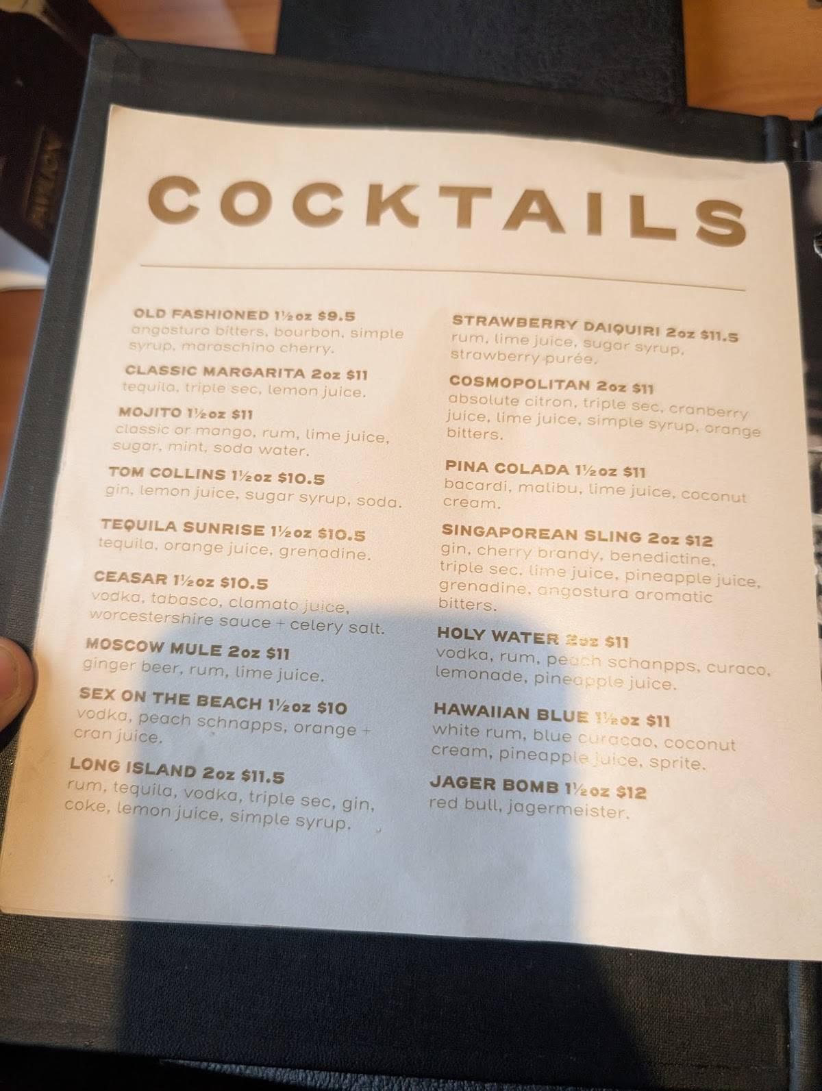 Menu at Pavilion Restaurant, Prince Rupert