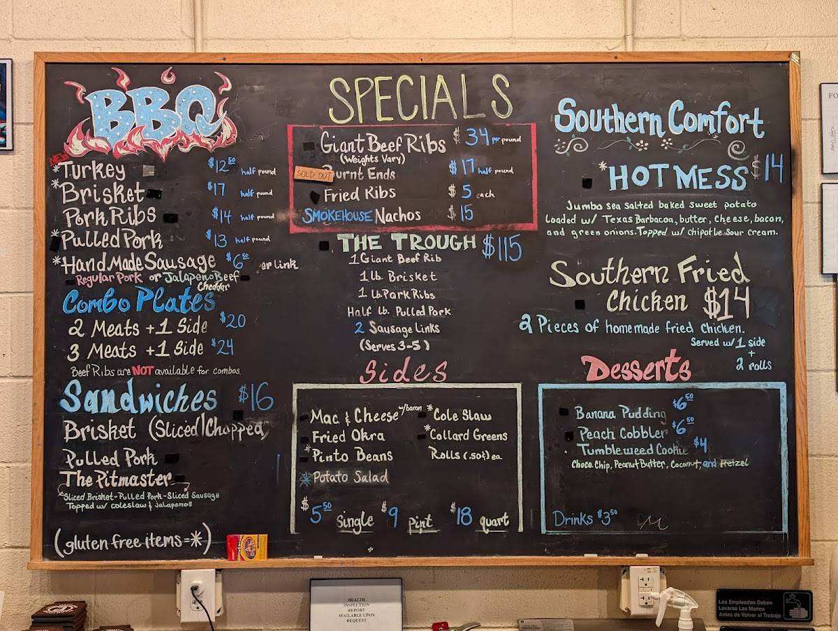 Menu at Pecan Lodge BBQ, Dallas, Main St