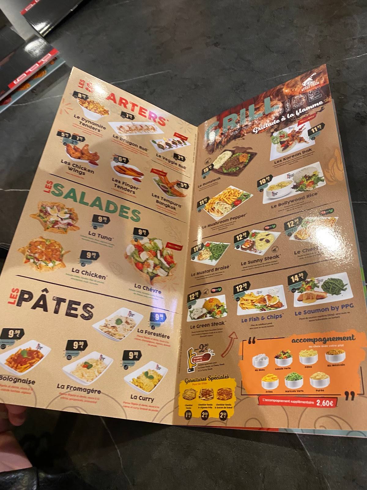 Menu au Pepper Grill restaurant, Beauvais