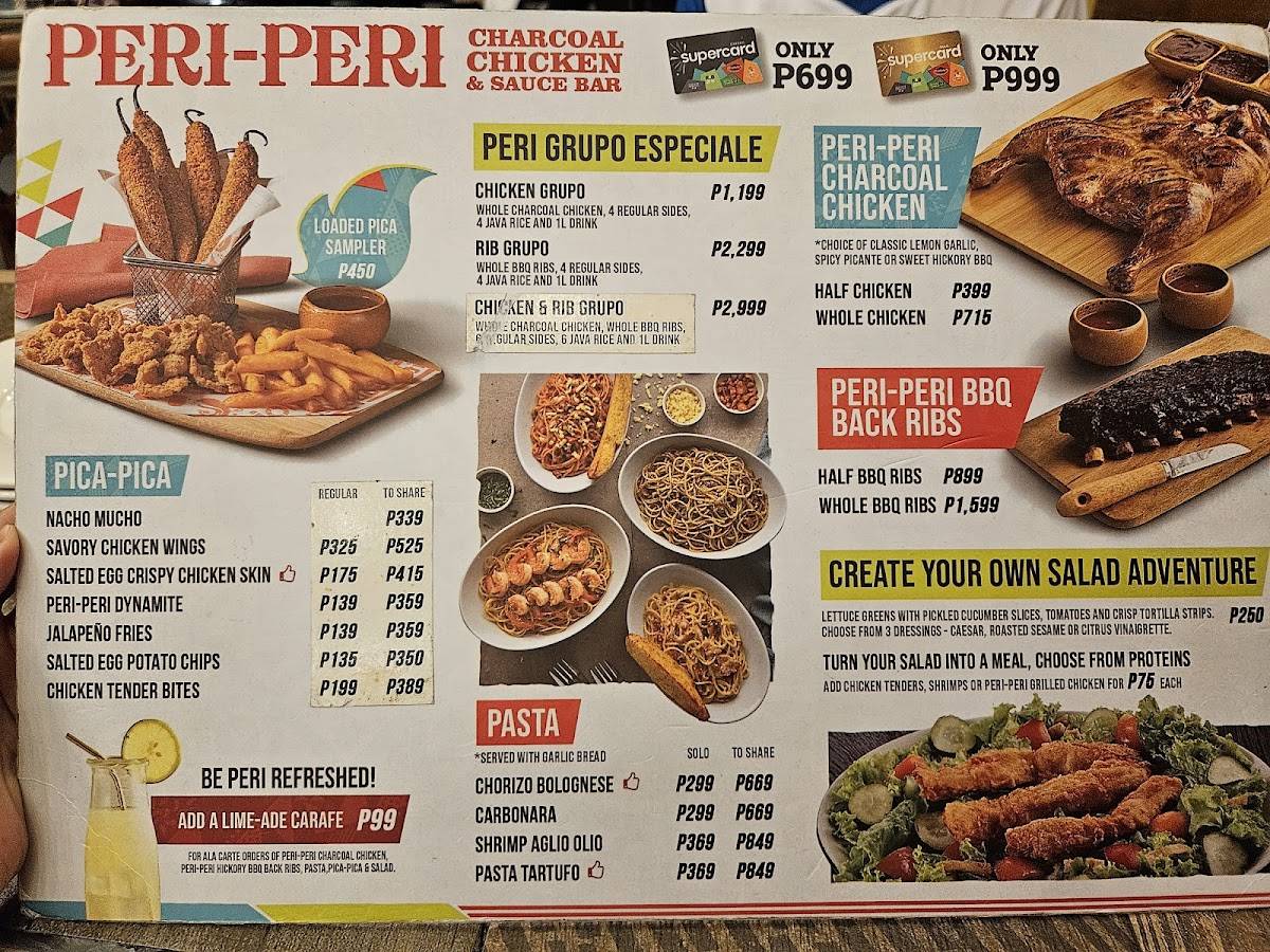Menu at Peri-Peri Charcoal Chicken (Banawe) restaurant, Quezon City ...