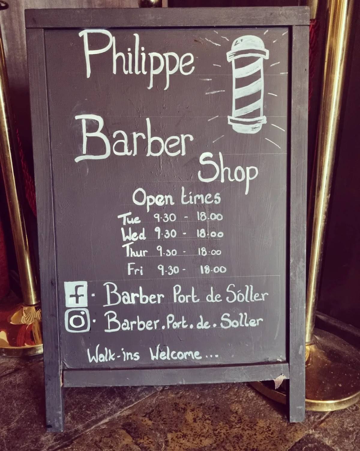 Carta de Philippe Barber Shop, Puerto de Sóller