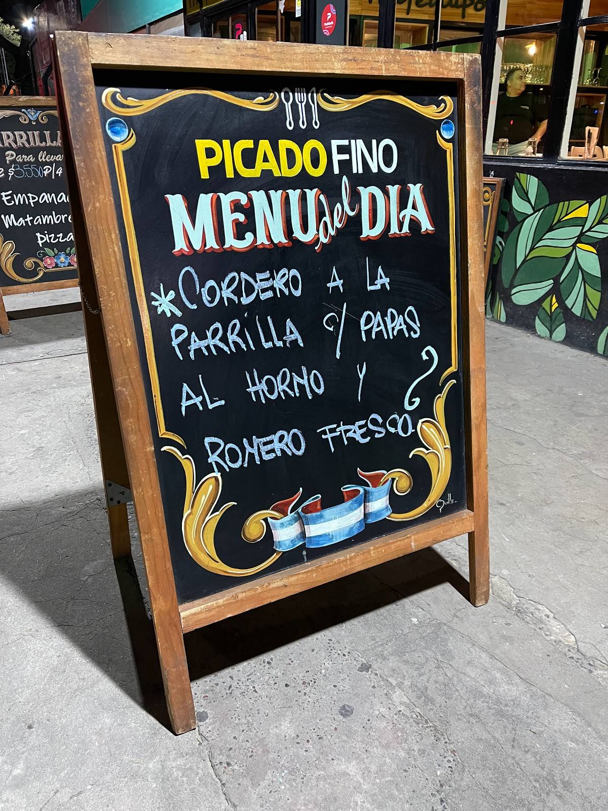 Carta del pub y bar Picado Fino., Rosario