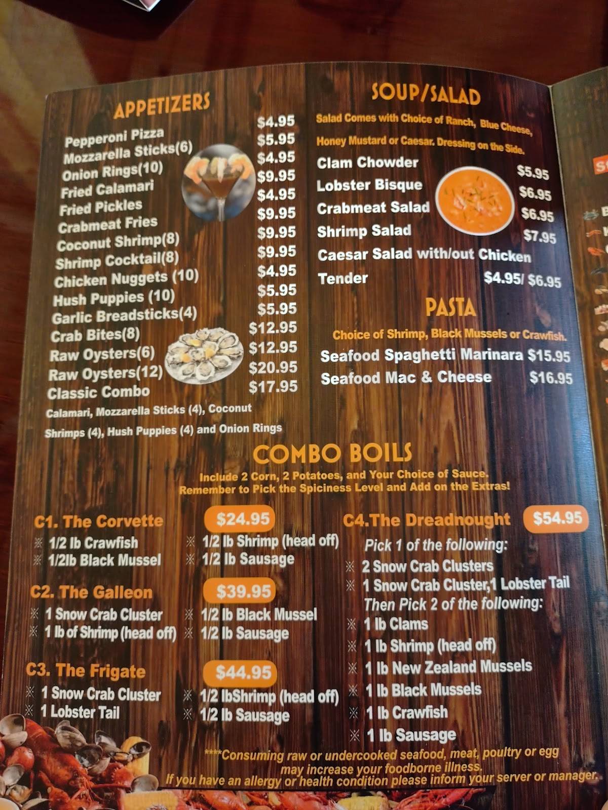 Menu at Pier 81 restaurant, Enid