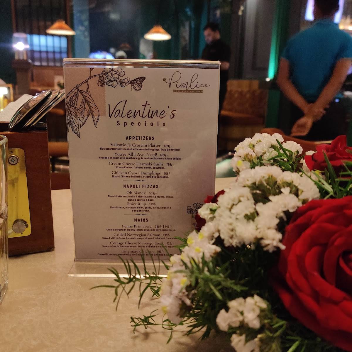 Menu at Pimlico, NIBM, Pune