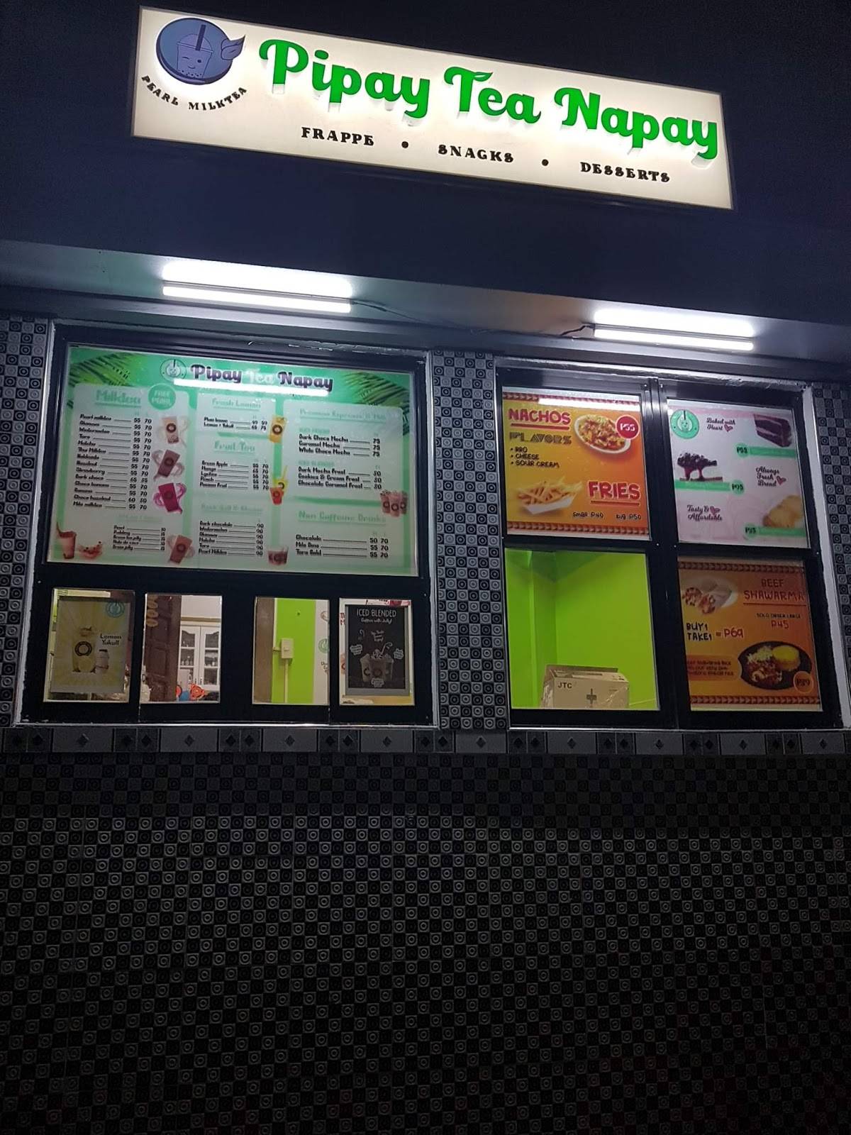 Menu at Pipay Tea Napay cafe, Manila