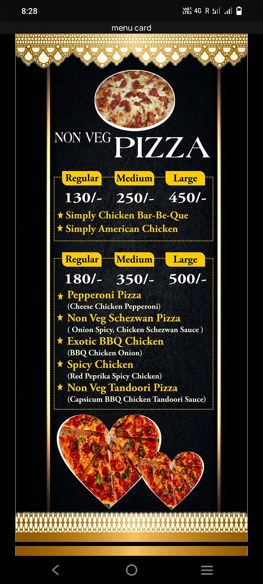 Menu at Pizza Gang, Dehradun
