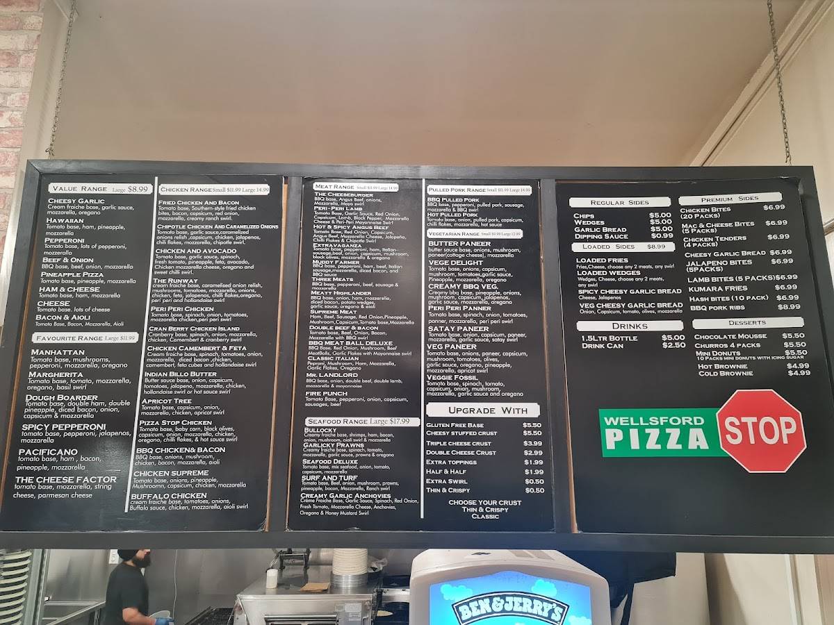 Menu at Pizza Stop Wellsford restaurant, Wellsford