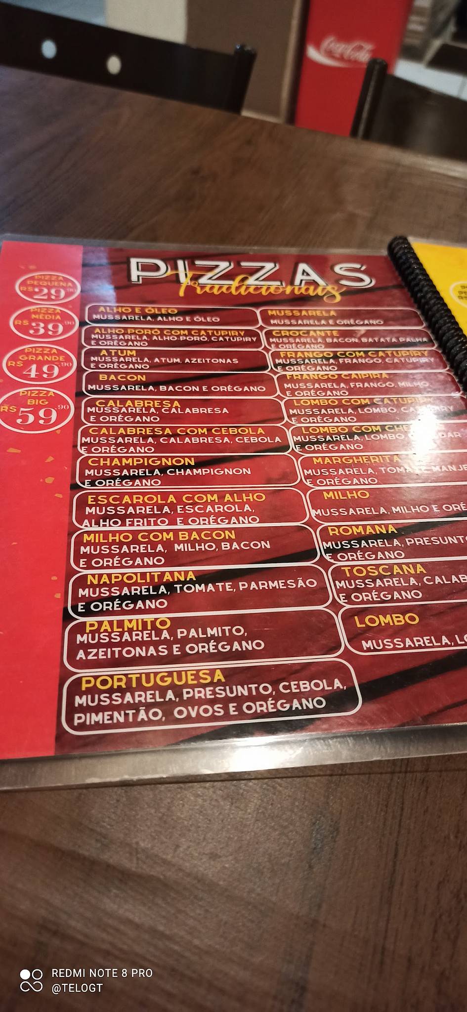 Menu em Pizzaria e Restaurante Líder, Curitiba, Av. Silva Jardim