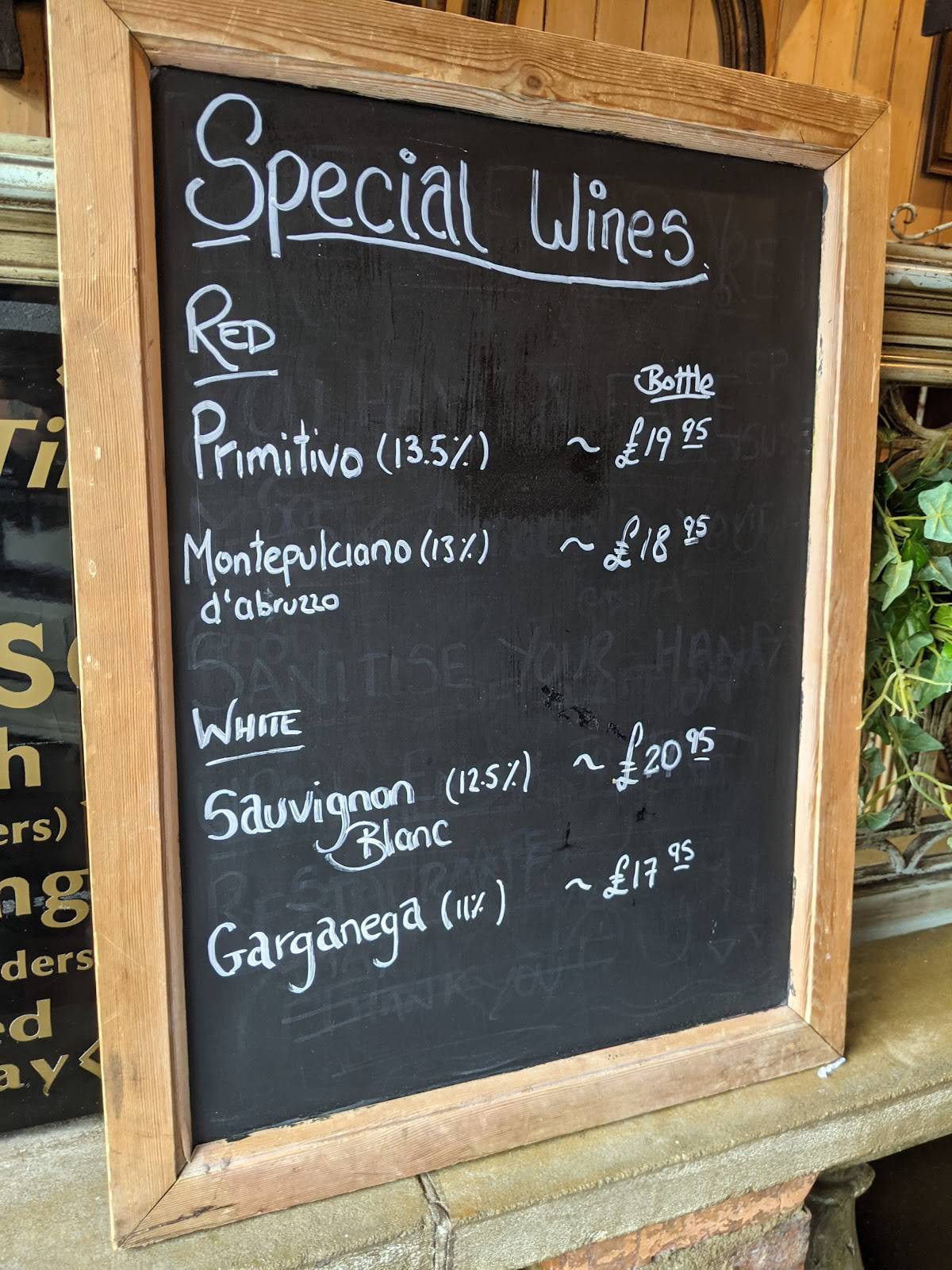 Menu at Pizzeria Francesca, Newcastle upon Tyne